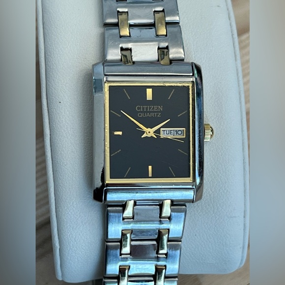 Citizen | Accessories | Citizen Mens Watch Vintage Black Dial Stainless ...